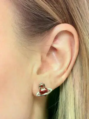 VIVIENNE WESTWOOD Heart Orb Earrings - Silver