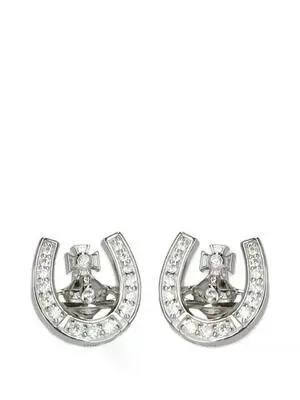 VIVIENNE WESTWOOD Horseshoe Embellished Earrings - Silver