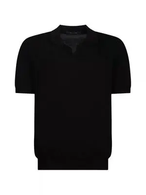 Tagliatore Polo-collar T-shirt - Black