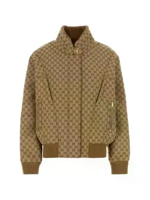 Gucci Embroidered Bomber Jacket - Neutrals