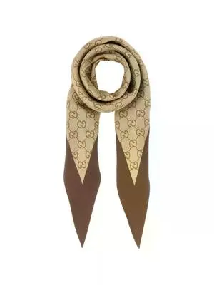 Gucci Printed Silk Foulard - Neutrals