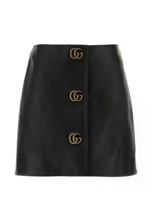 Gucci Leather Mini Skirt - Black