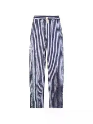 NUUR Striped-pattern Trousers - Blue