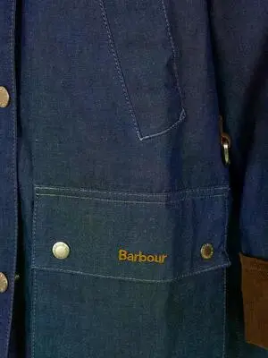 Barbour Corduroy-collar Denim Coat - Blue