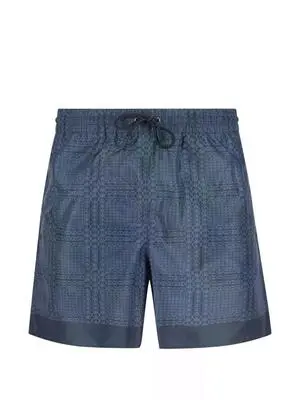Gucci Gg-pattern Swim Shorts - Blue