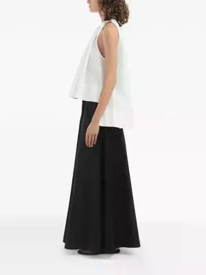 Co Collection Gathered Sleeveless Shirt - White