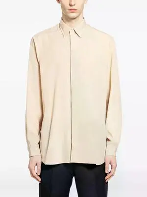 LARDINI Oversized Shirt - Neutrals