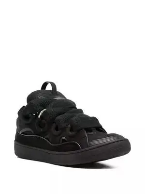 LANVIN Curb Lace-up Sneakers - Black