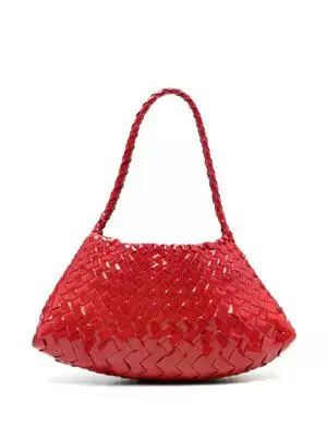 Dragon Diffusion Rosanna Woven-leather Shoulder Bag - Red