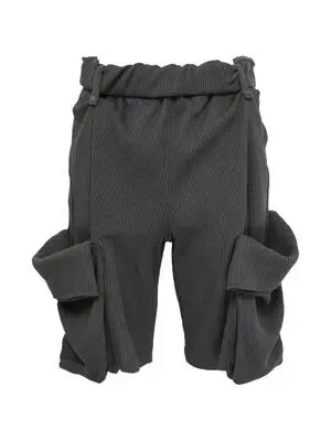 OPEN YY Rolled Waffle Cargo Shorts - Grey