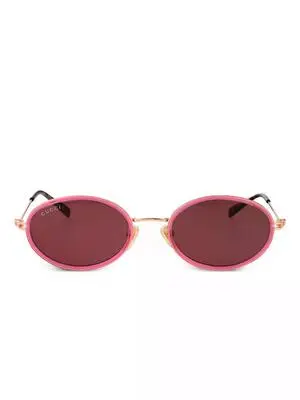 Gucci Oval-frame Sunglasses - Pink