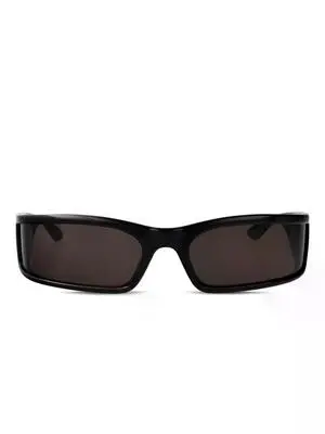 Balenciaga Logo Rectangle-frame Sunglasses - Black