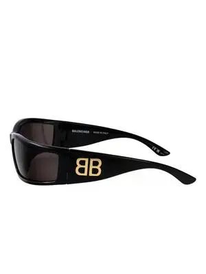 Balenciaga Logo Rectangle-frame Sunglasses
