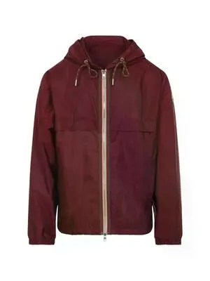 Moncler Hooded Zip Coat - Red