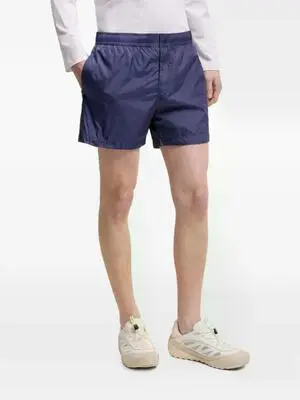 Moncler Logo Patch Swim Shorts - Blue