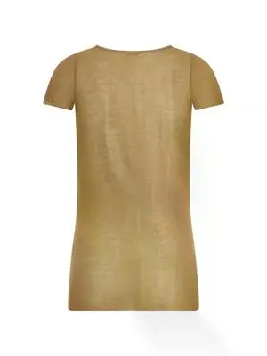 ROBERTO COLLINA Ribbed T-shirt - Neutrals