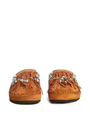 Alanui The Journey Beaded Flat Mules