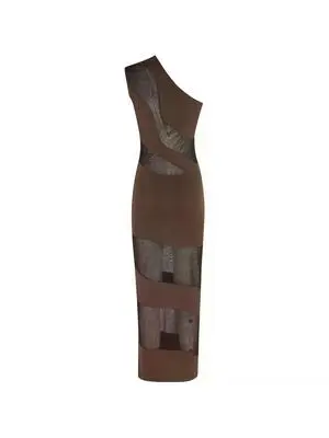 Federica Tosi One-shoulder Paneled Dress - Brown