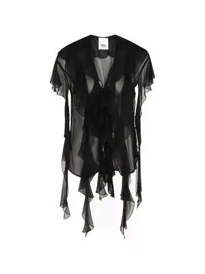 Erika Cavallini Lia Ruffled Tie Blouse