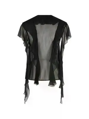 Erika Cavallini Lia Ruffled Tie Blouse