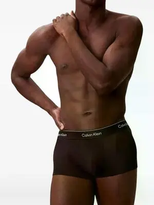 Calvin Klein Logo-waistband Boxers Set Of Three - Black