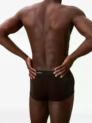 Calvin Klein Logo-waistband Boxers Set Of Three - Black