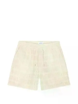 LES DEUX Drawstring Open-work Deck Shorts - Neutrals