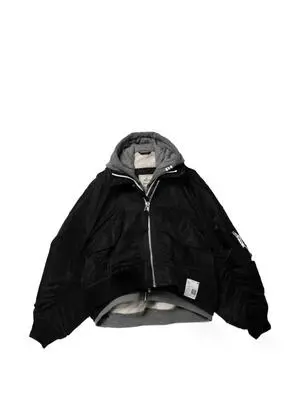 Mihara Yasuhiro Layered Bomber Jacket - Black