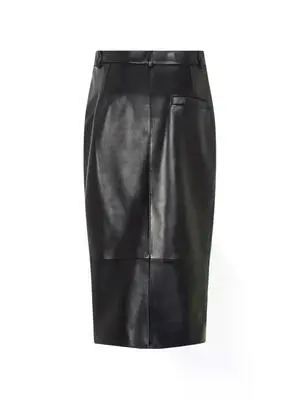 Khaite Split Leather Skirt