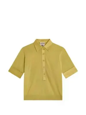 SEMICOUTURE Short-sleeve Polo Top - Yellow