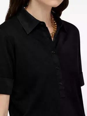 SEMICOUTURE Short-sleeve Polo Top - Black