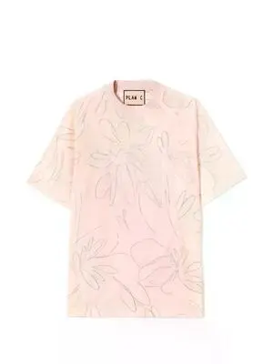 Plan C Floral-print T-shirt - Pink