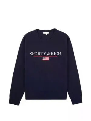 Sporty & Rich S&r Nautical Graphic Crewneck Sweatshirt
