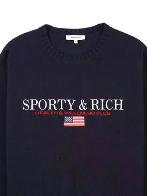 Sporty & Rich S&r Nautical Graphic Crewneck Sweatshirt