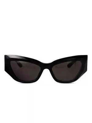 Balenciaga Bb-logo Geometric-frame Sunglasses - Black