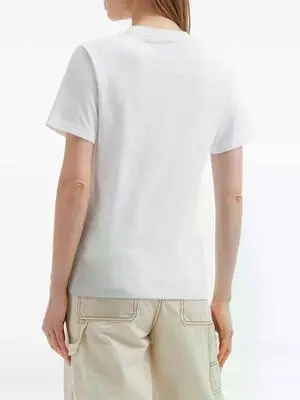 CHOCOOLATE Embroidered Cotton T-shirt - White