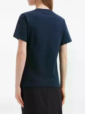CHOCOOLATE Embroidered Cotton T-shirt - Blue