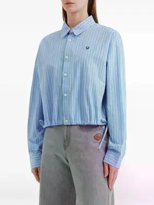 CHOCOOLATE Striped Cotton Shirt - Blue