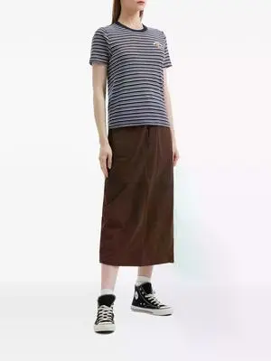 CHOCOOLATE Striped Graphic-detail Cotton T-shirt