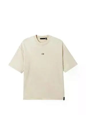 FIVE CM Graphic-detail Crewneck Cotton T-shirt - Neutrals
