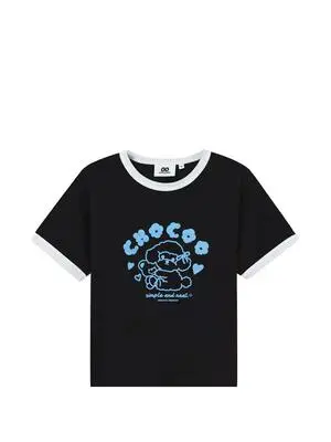Chocoolate Round Neck T-shirts For Women