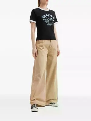 CHOCOOLATE Graphic-detail Cotton T-shirt - Black