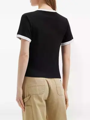 CHOCOOLATE Graphic-detail Cotton T-shirt - Black