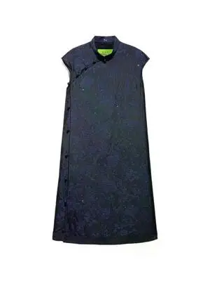 Shanghai Tang Floral-print Dress - Blue