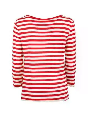 Marella Striped Three-quarter Sleeve T-shirt