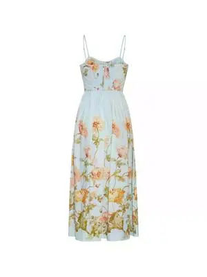 Cara Cara Alba Floral-pattern Midi Dress - Blue