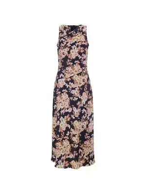 Cara Cara Floral-pattern Midi Dress - Blue