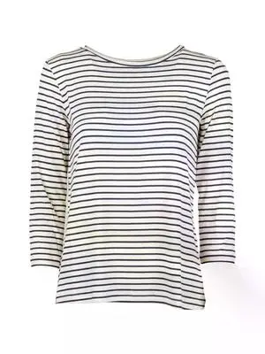 Marella Emme Striped Long-sleeved T-shirt - Neutrals