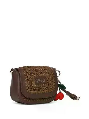 V°73 Woven Shoulder Bag With Cherry Charm