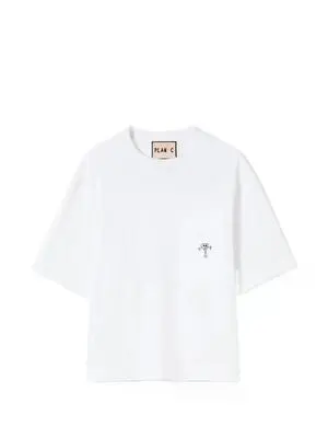 Plan C Graphic-pocket T-shirt - White